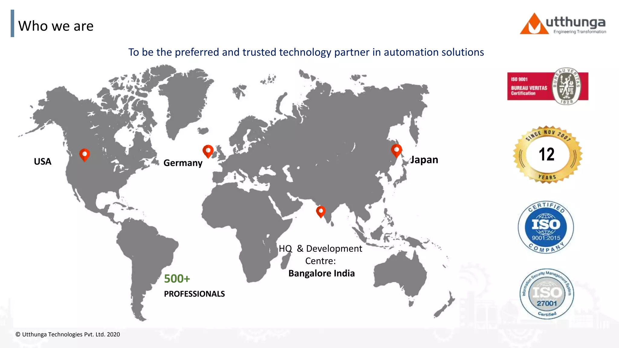 Utthunga Technologies corporate ppt | PPTX