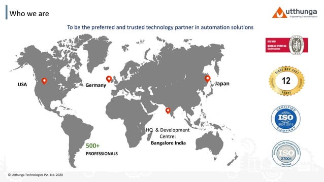 Utthunga Technologies corporate ppt | PPTX