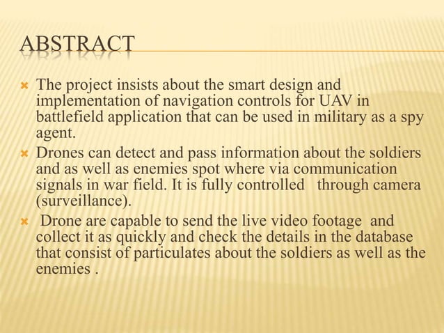 Battlefield Surveillance | PPTX | Robotics | Technology & Computing