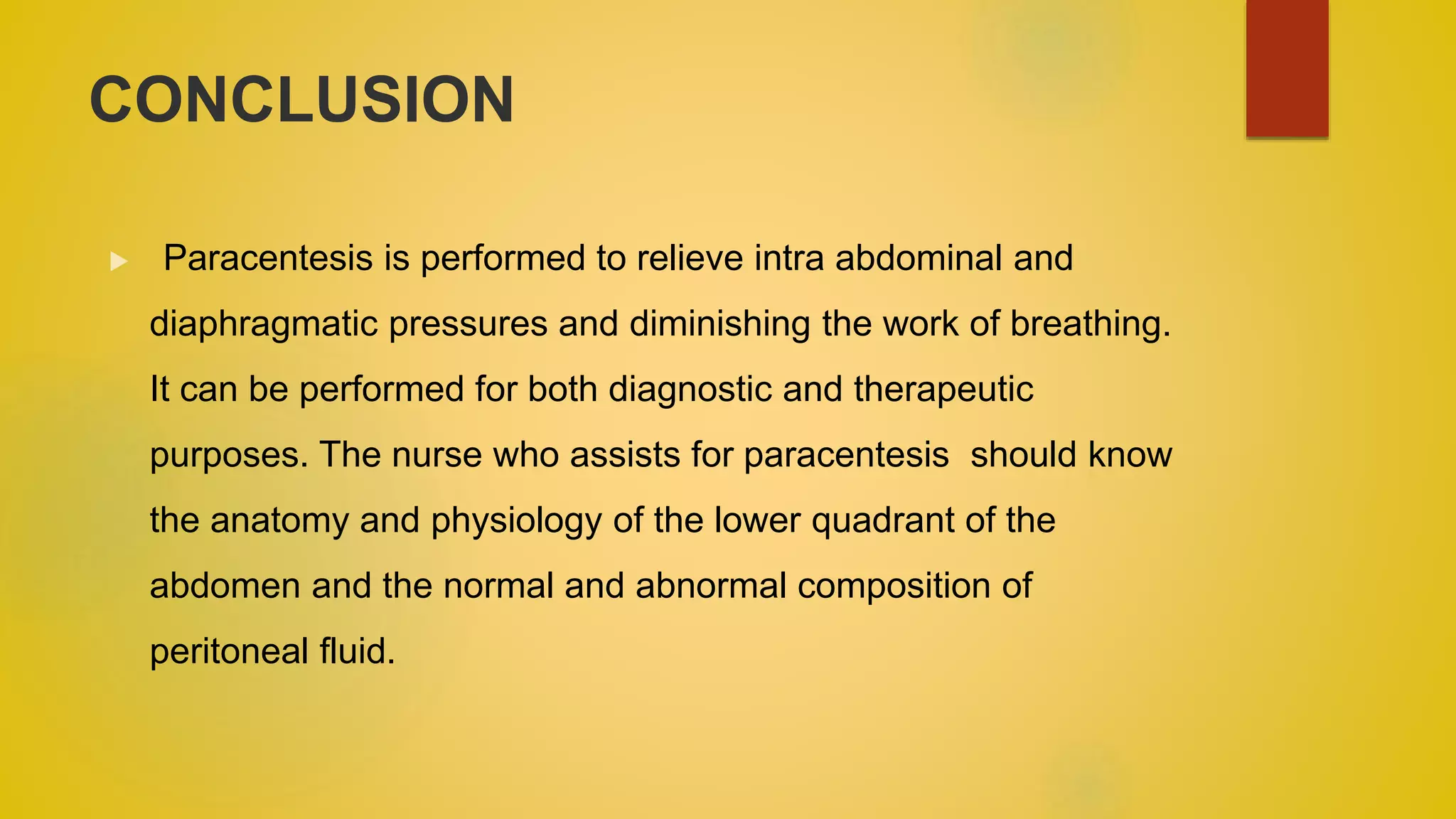 ABDOMINAL PARACENTESIS | PPTX