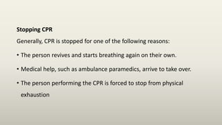 Cardio Pulmonary Resuscitation | PPT