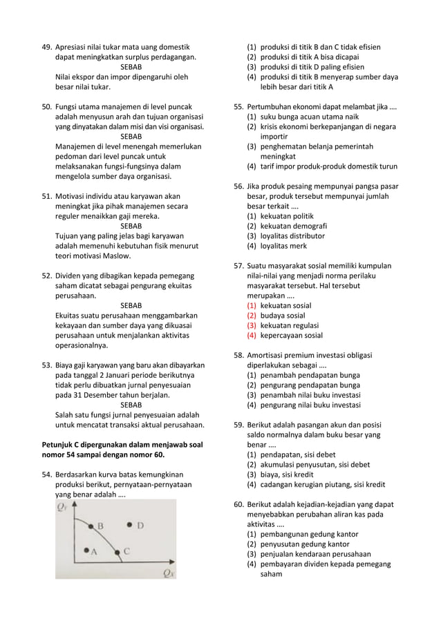 Utul ugm 2019 soshum ekonomi | PDF