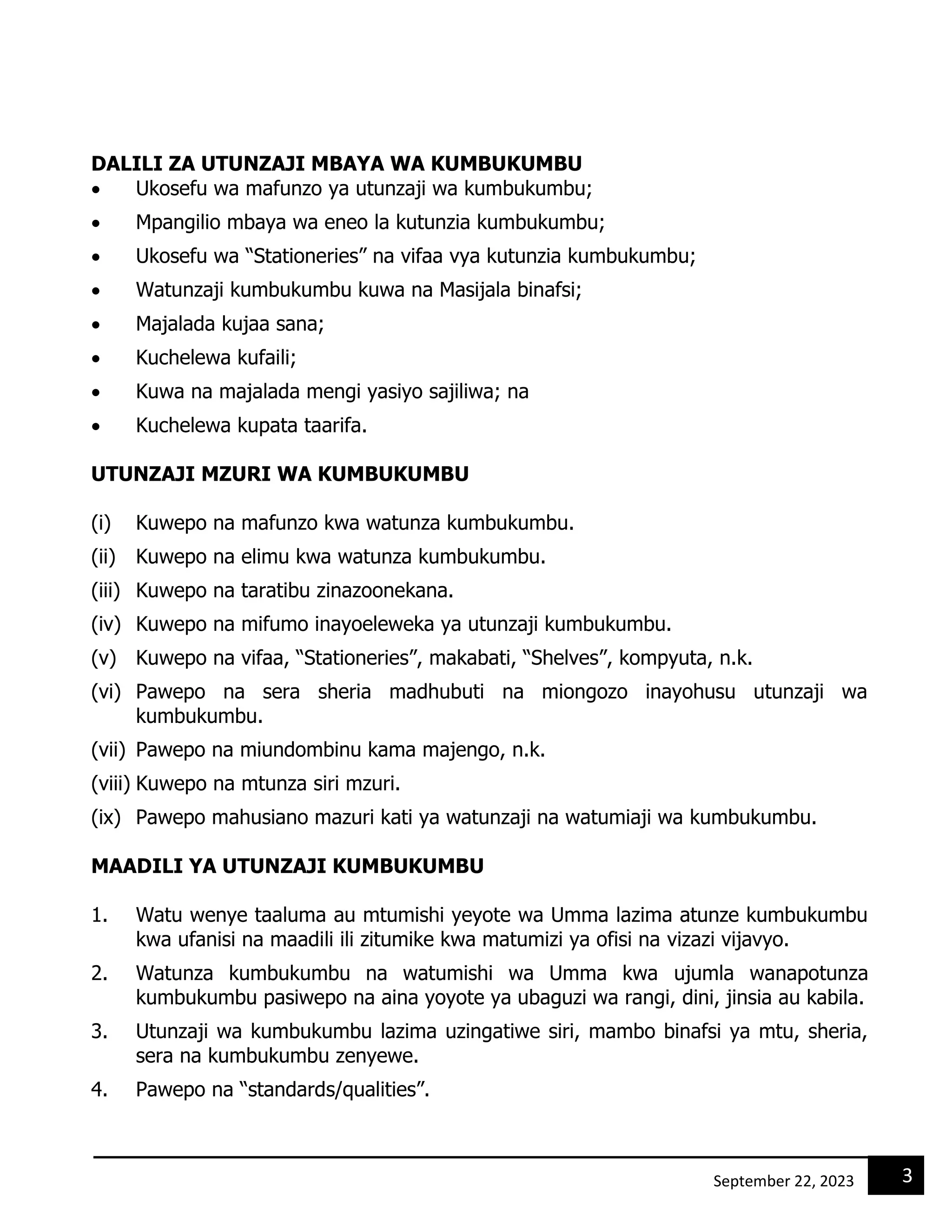 UTUNZAJI WA KUMBUKUMBU.doc