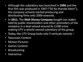 UTV motion pictures by | PPTX
