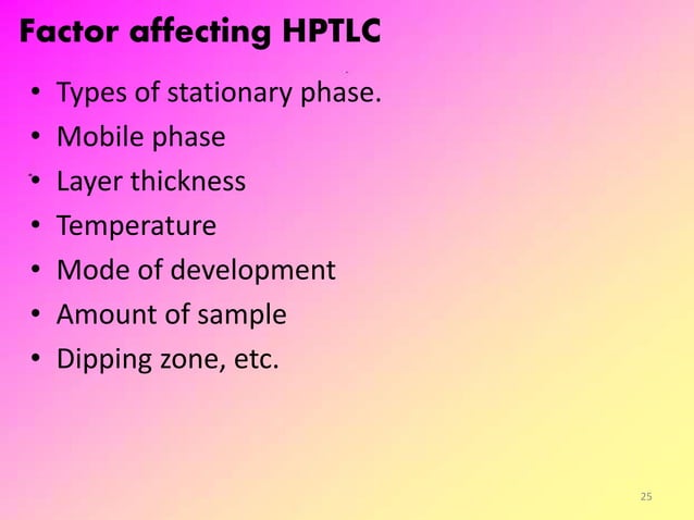 Hptlc presentation ppt | PPTX | Chemistry | Science