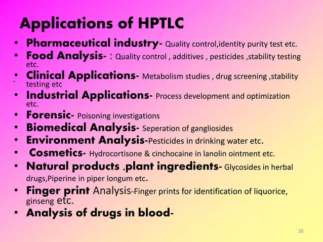 Hptlc presentation ppt | PPTX | Chemistry | Science