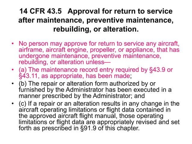 Aircraft_Maintenance_Records - RECORD ENTRIES.ppt | Professional School ...