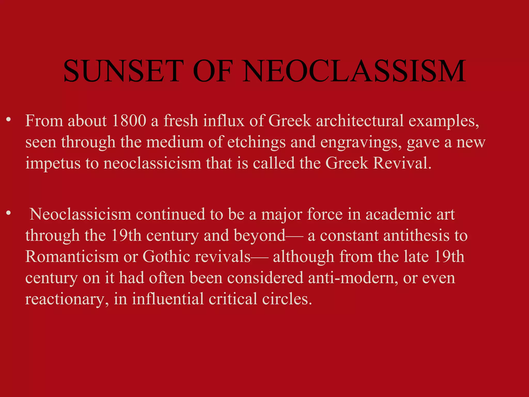 Origin of Neoclassical architecture and the architects involved in it ...
