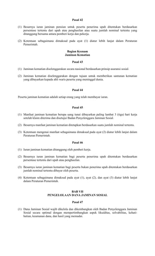 Undang_undang no 40 tahun 2004 tentang SJSN | PDF