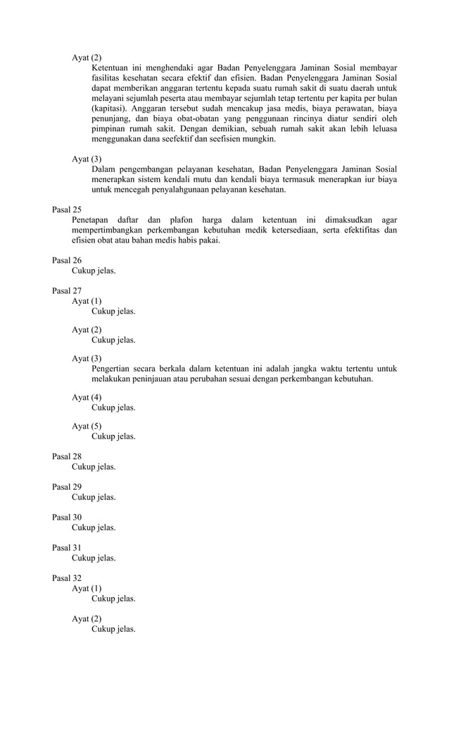 Undang_undang no 40 tahun 2004 tentang SJSN | PDF