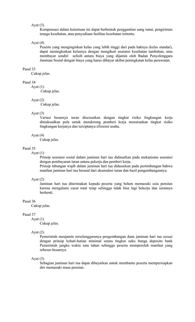 Undang_undang no 40 tahun 2004 tentang SJSN | PDF