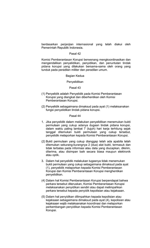 UU NO 30 TAHUN 2002 | PDF