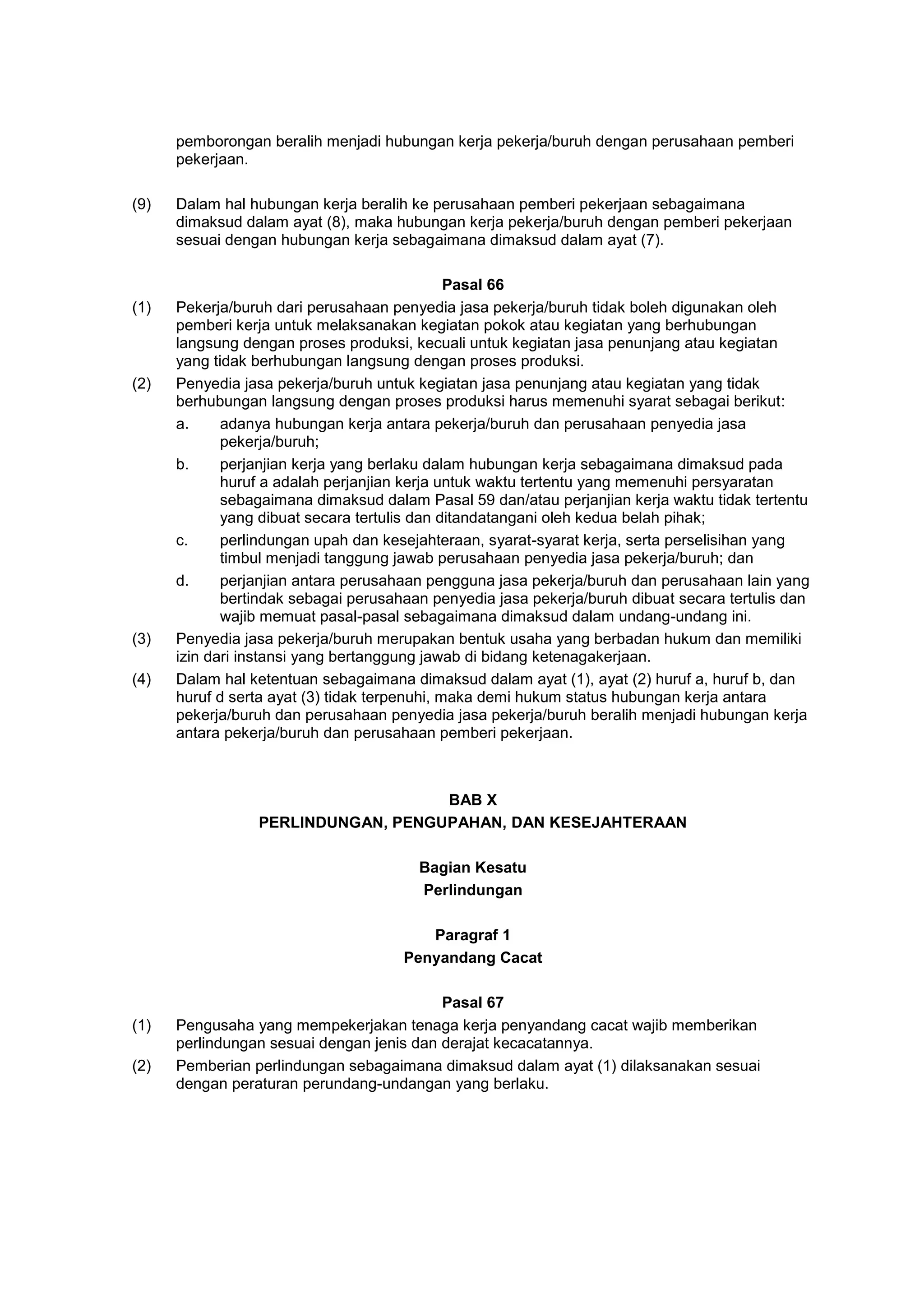 Undang-undang No.13 Th.2003 tentang Ketenagakerjaan | PDF