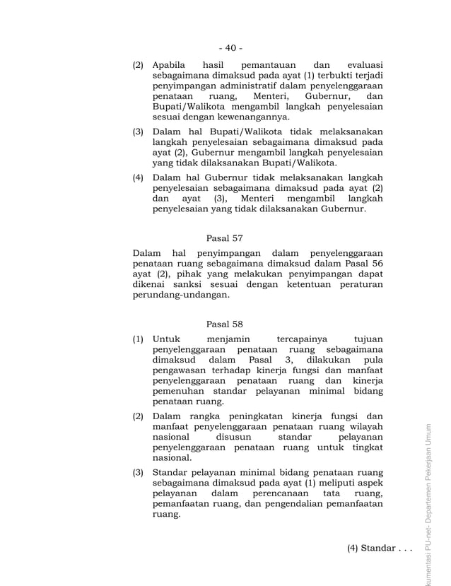 UU No.26 Tahun 2007 tentang Penataan Ruang | PDF