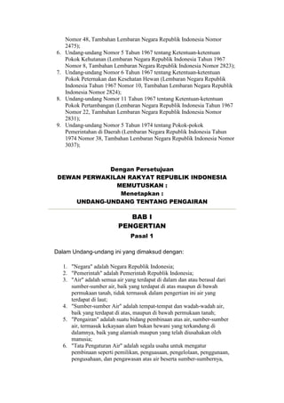 UU 11 1974 pengairan | PDF