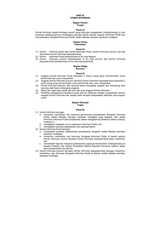 UU No.14 tahun 2008 tentang Keterbukaan Informasi Publik | PDF