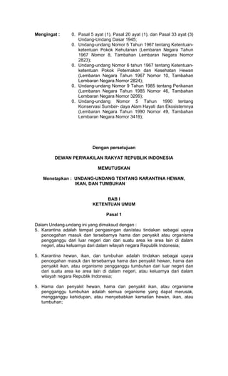 UU No. 16 Tahun 1992 | PDF