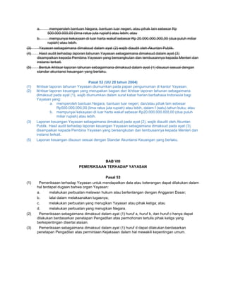 UU 16 tahun 2001 dengan Sisipan UU 28 2004 ttg Yayasan | PDF