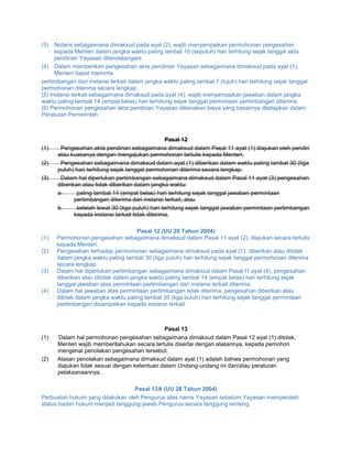 UU 16 tahun 2001 dengan Sisipan UU 28 2004 ttg Yayasan | PDF