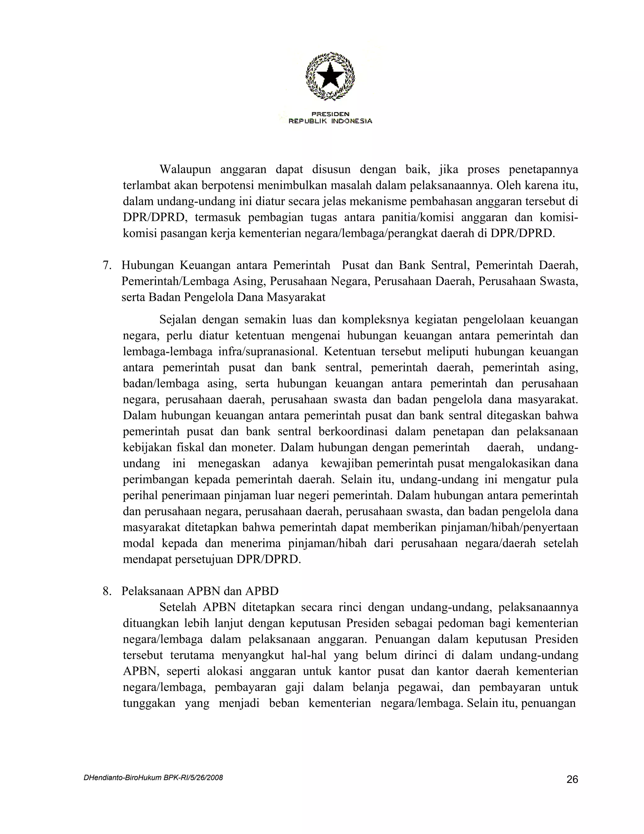 UU No.17 Tahun 2003 tentang Keuangan Negara | PDF