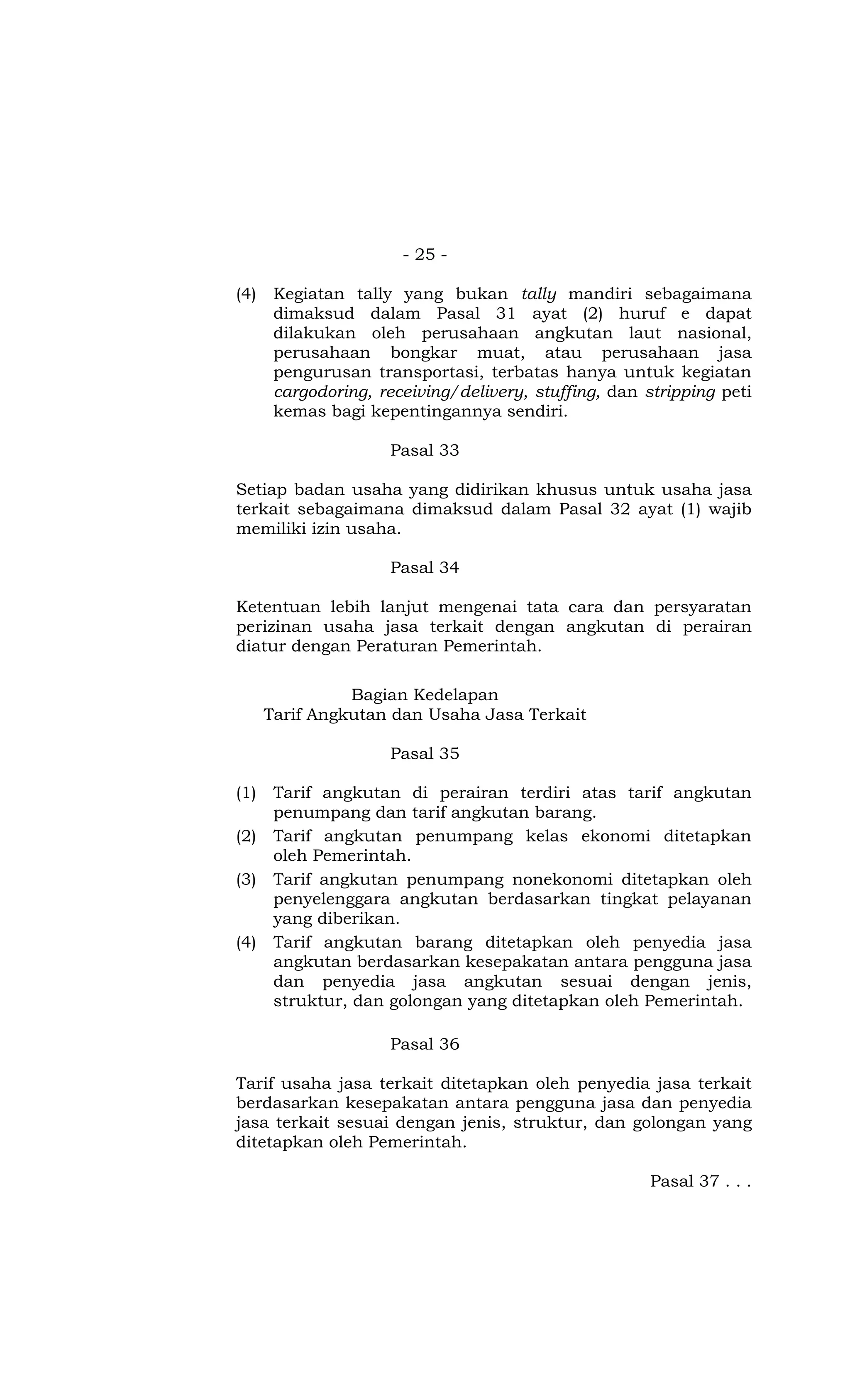 Undang-undang No. 17 Tahun 2008 tentang Pelayaran | PDF