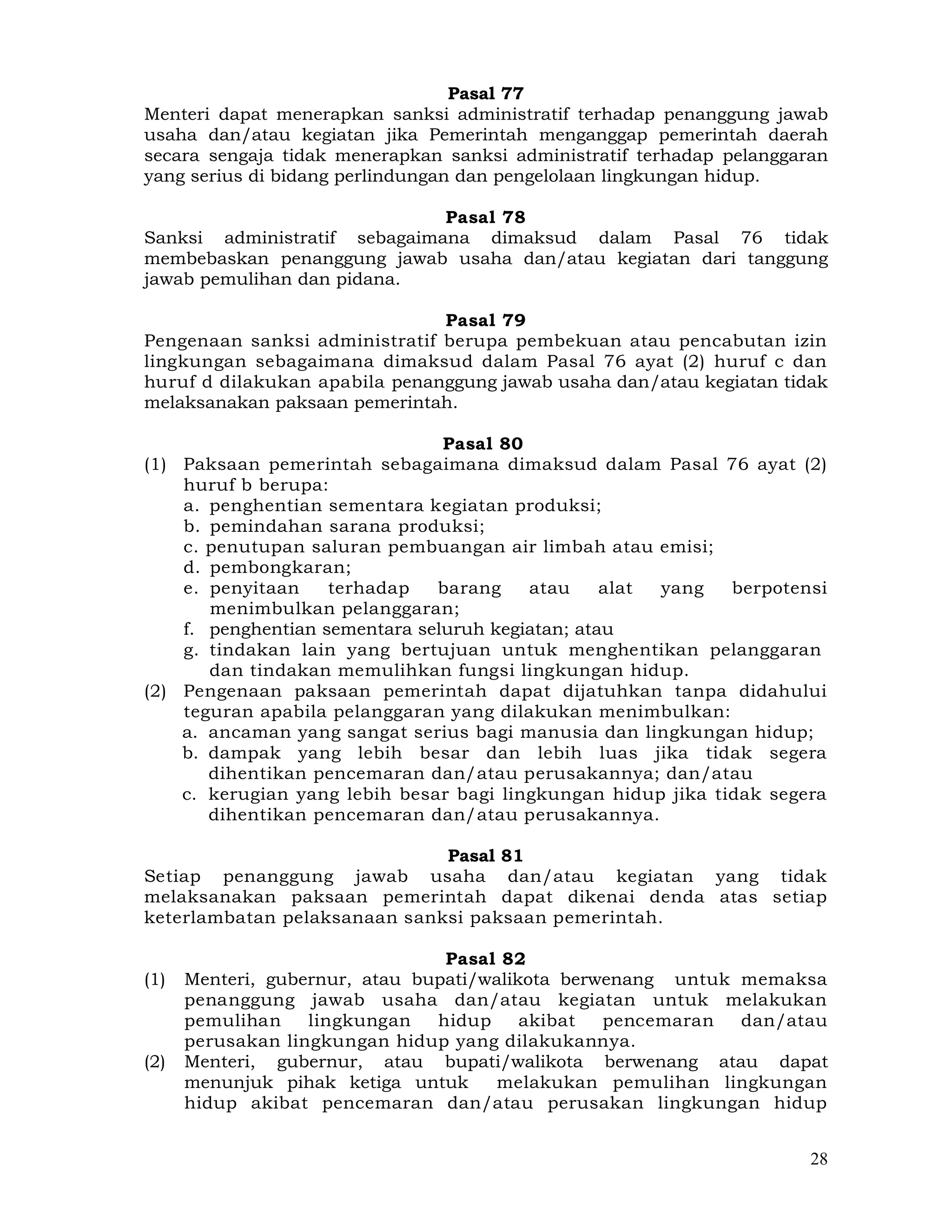 UU No 32 Tahun 2009 Tentang PPLH | PDF