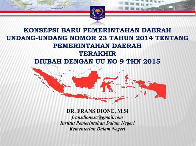 UU 23 tahun 2014 tentang Pemerintahan Daerah | PPT