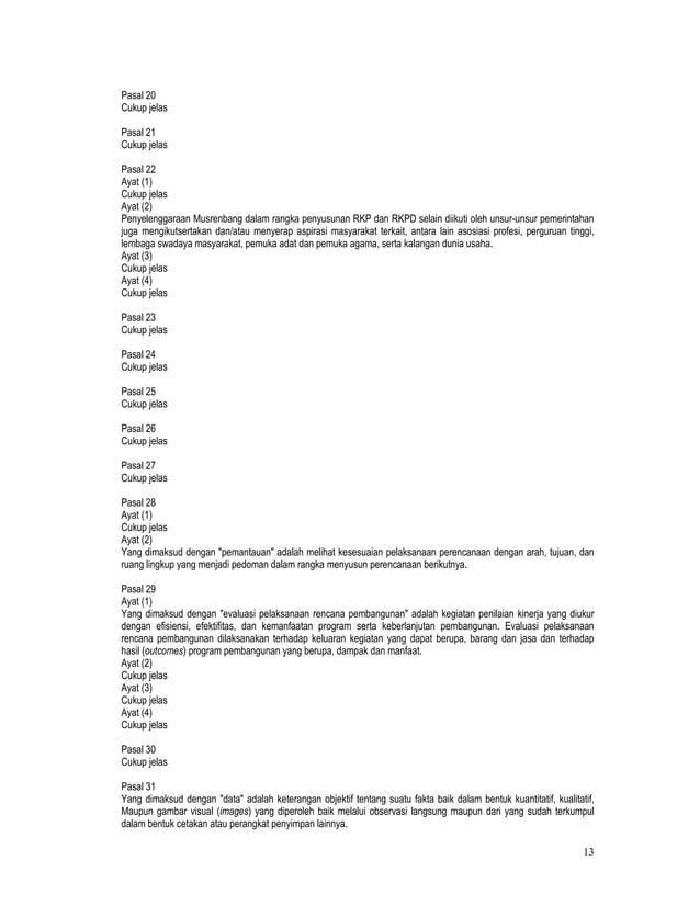 UU No. 25 Tahun 2004 tentang Sistem Perencanaan Pembangunan Nasional | PDF