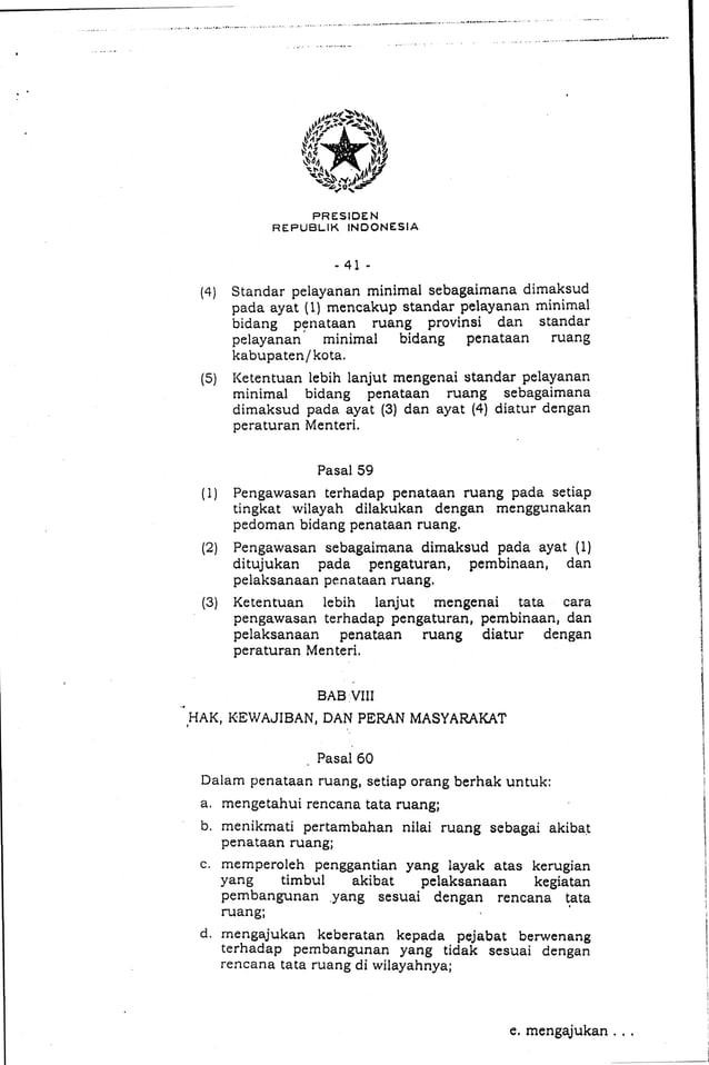 Uu 26 tahun 2007 penataan ruang | PDF