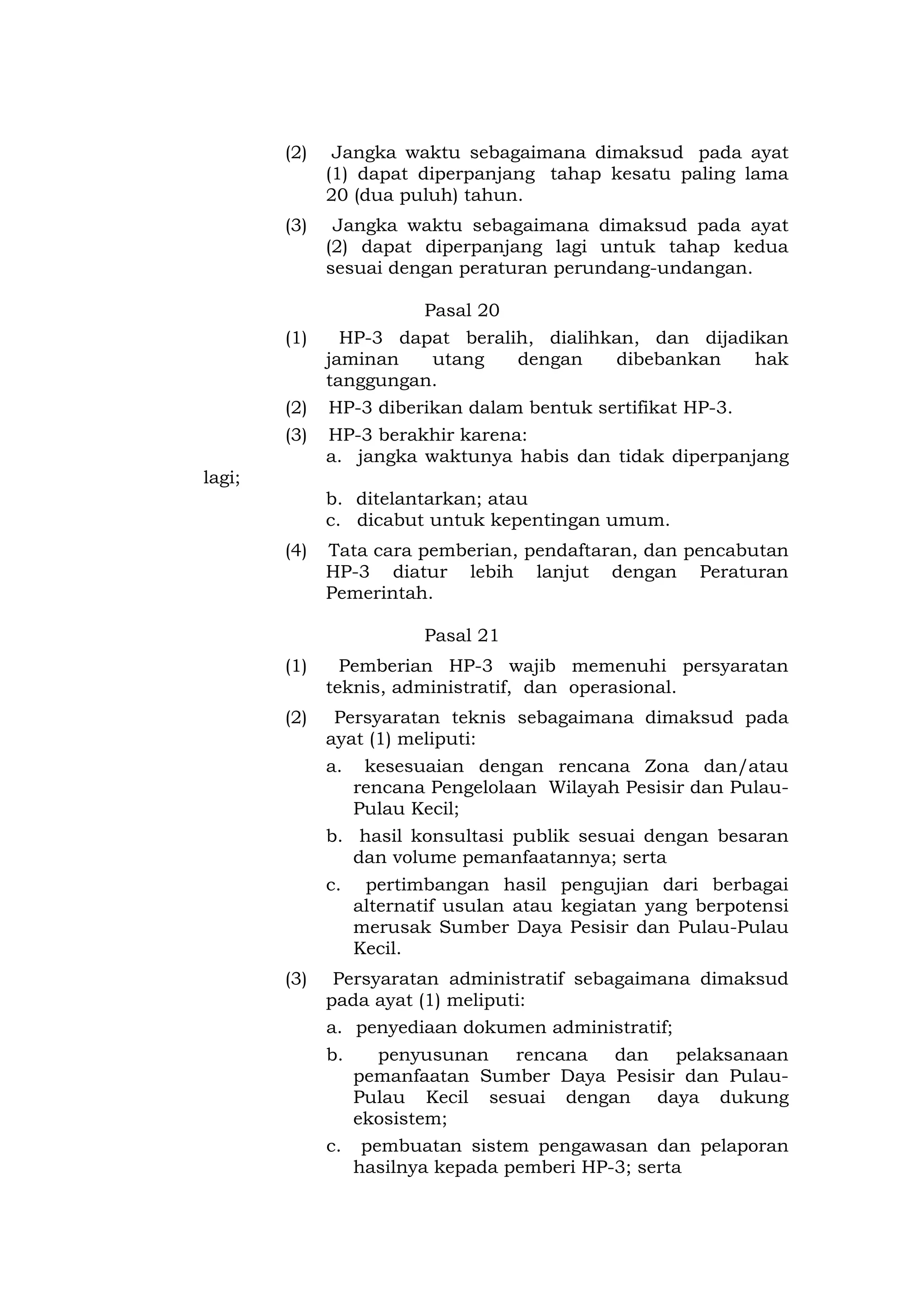 UU No. 27 tahun 2007 tentang Pengelolaan Wilayah Pesisir dan Pulau ...