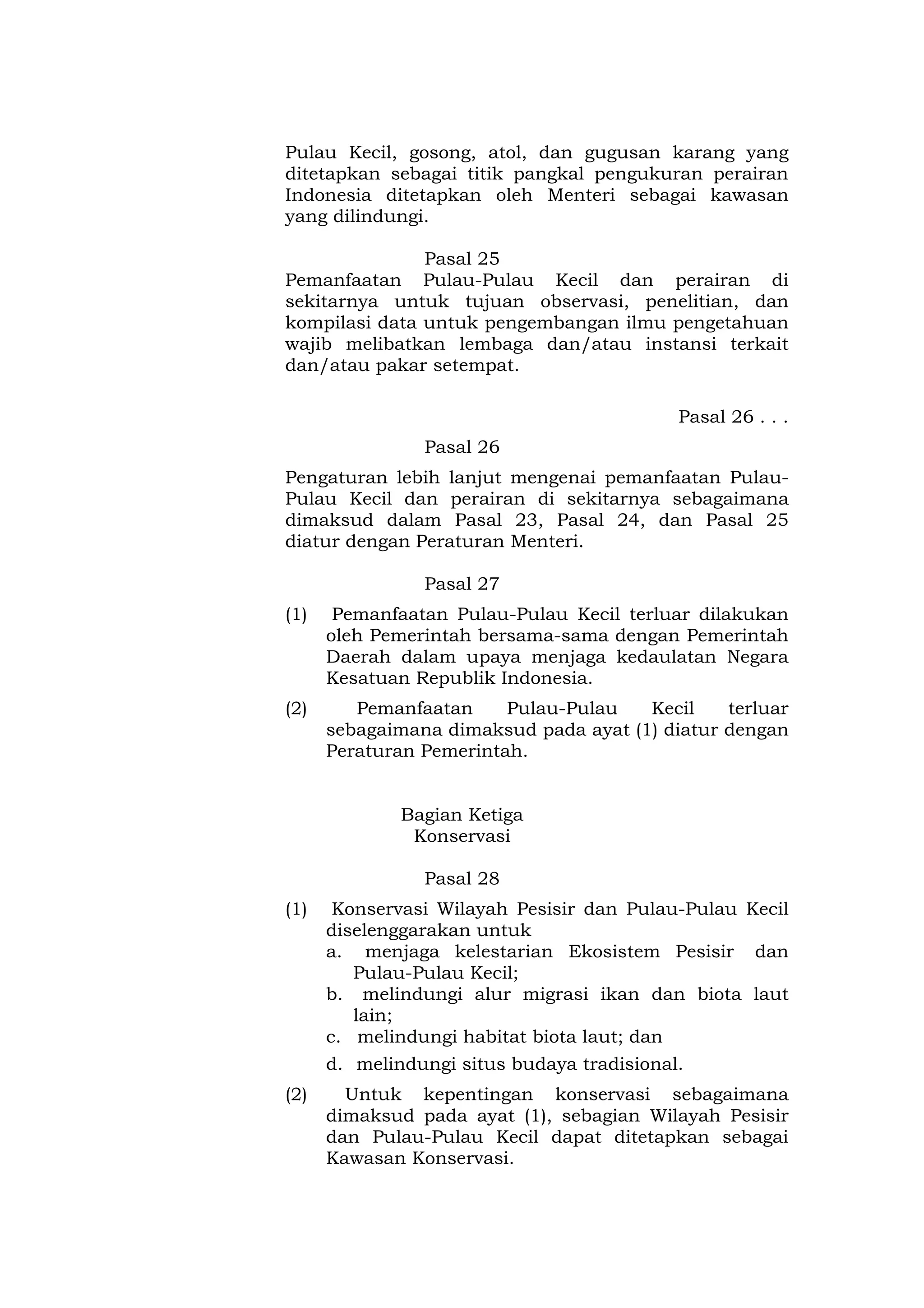 UU No. 27 tahun 2007 tentang Pengelolaan Wilayah Pesisir dan Pulau ...