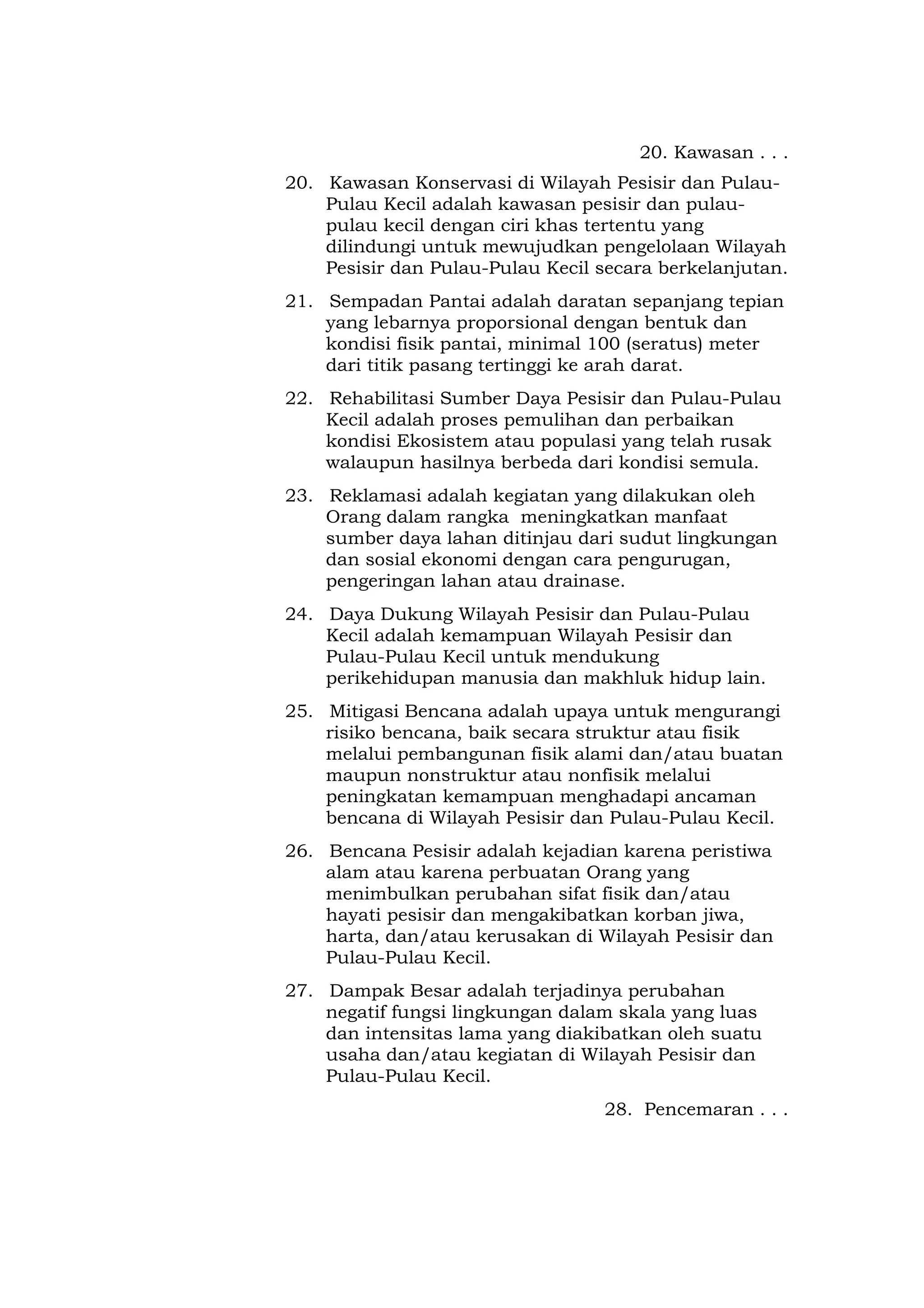 UU No. 27 tahun 2007 tentang Pengelolaan Wilayah Pesisir dan Pulau ...