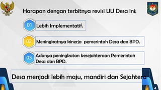 UU 3 tahun 2024 tentang perubahan uu 6 tahun 2014pptx | PPTX