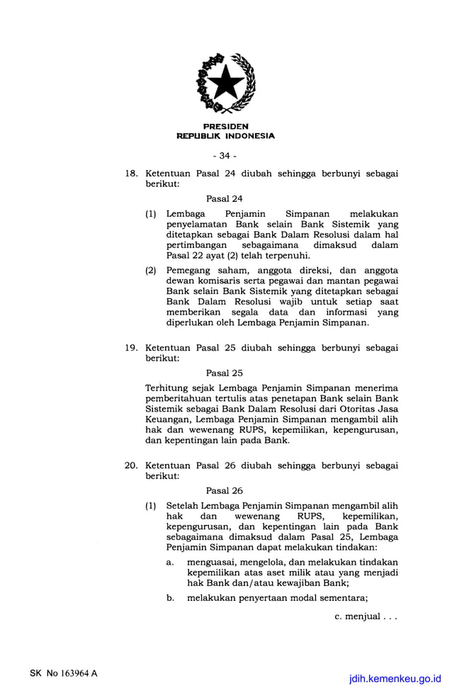 Undang Undang Republik Indonesia No. 4 TAHUN 2023 | PDF