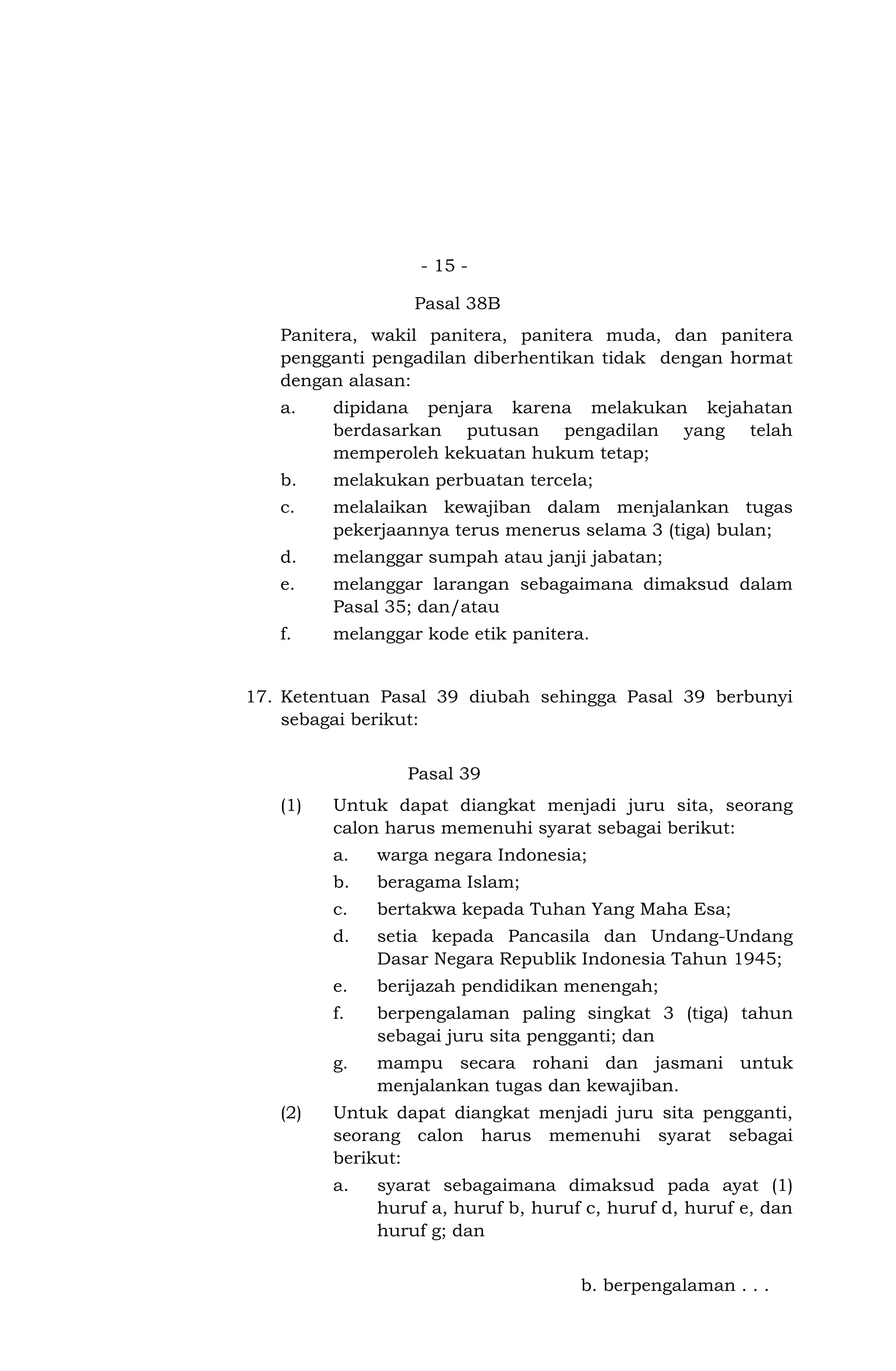 UU No 50 Tahun 2009 (Perubahan Kedua Atas Undang Undang Nomor 7 Tahun 1989 Tentang Peradilan ...