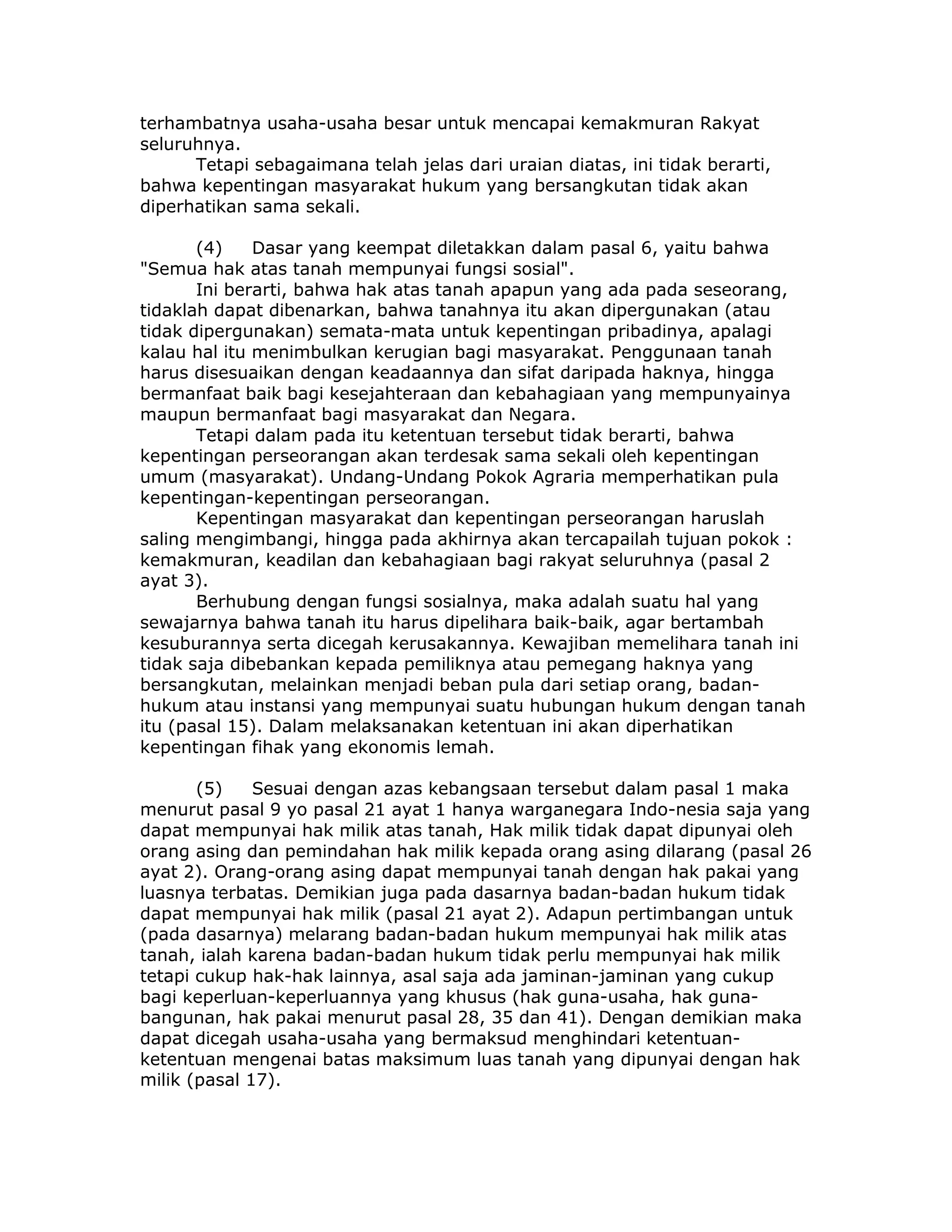 Uu 5 tahun 1960 uupa | PDF