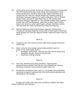Uu 5 tahun 1960 uupa | PDF