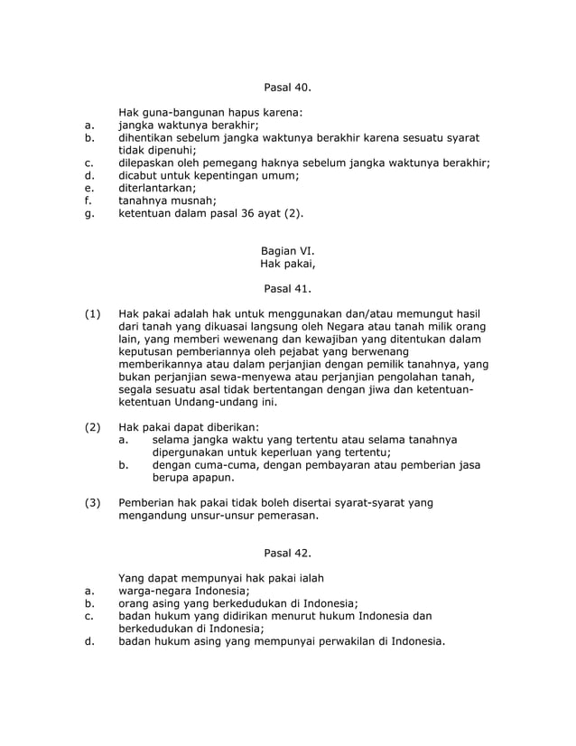 Uu 5 tahun 1960 uupa | PDF