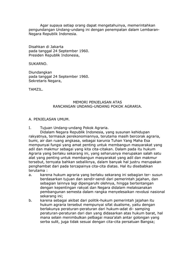 Uu 5 tahun 1960 uupa | PDF