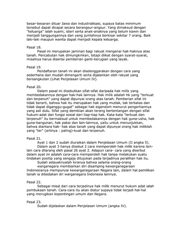 Uu 5 tahun 1960 uupa | PDF