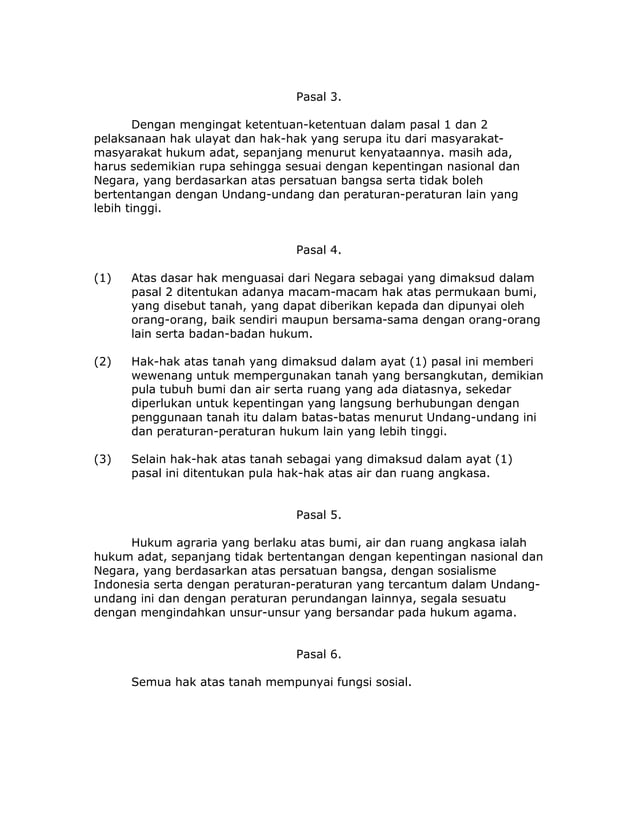 Uu 5 tahun 1960 uupa | PDF