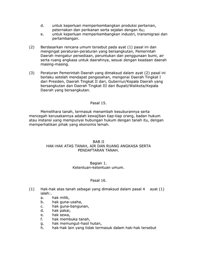 Uu 5 tahun 1960 uupa | PDF