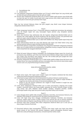Uu 6 tahun 1996 tentang perairan indonesia | PDF