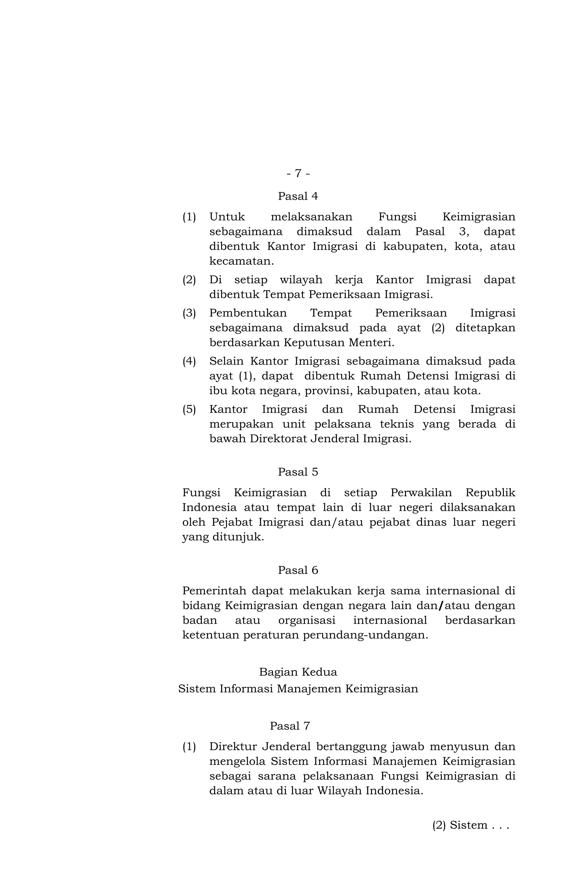 Uu 6 tahun 2011 tentang keimigrasian | PDF