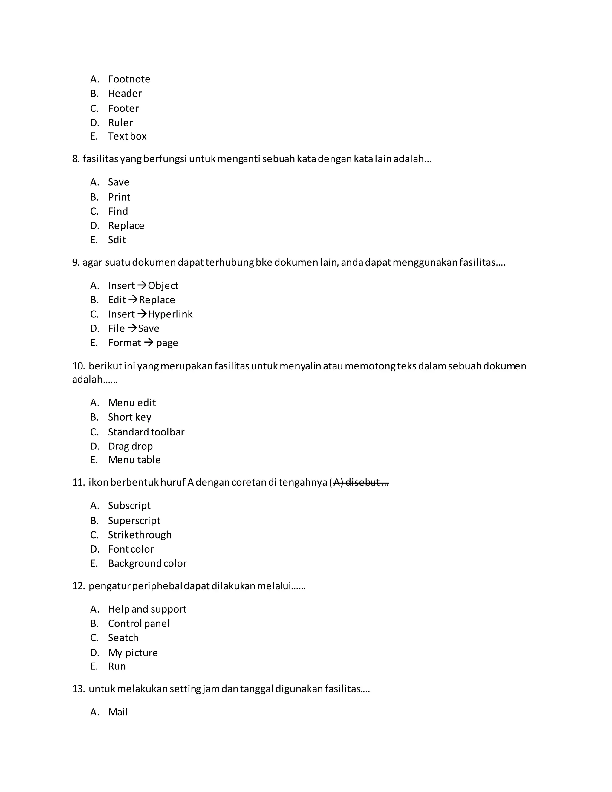 soal ukk kelas X semester 2 | PDF