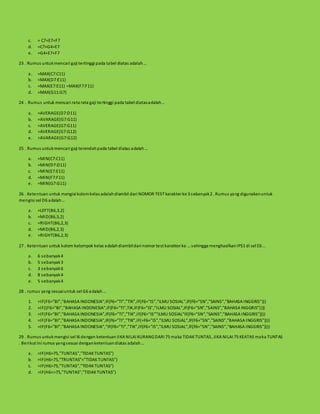 SOAL UKK EXCEL SM 2 KELAS XI | DOCX