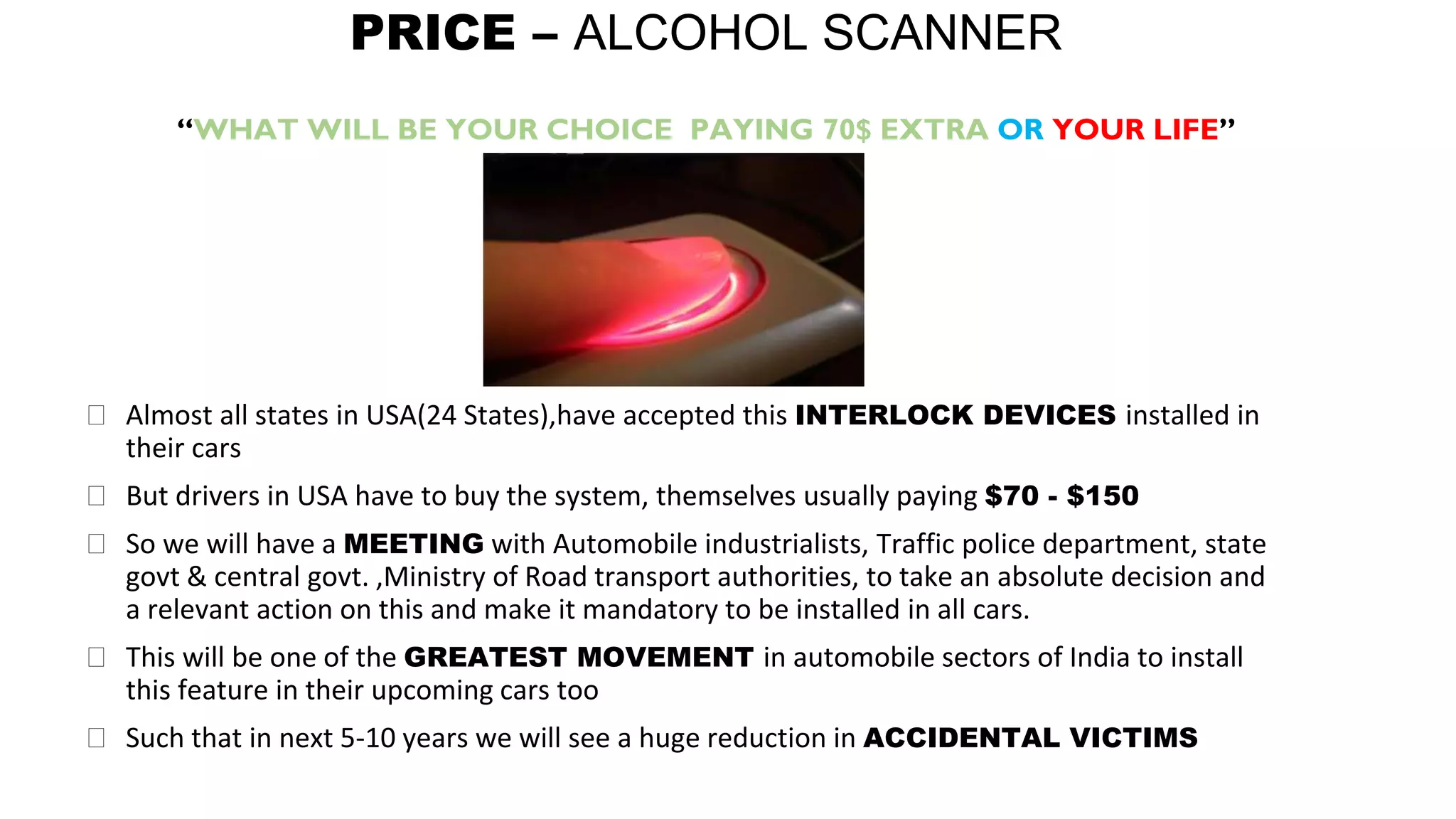 Alcohol sensor ppt | PPTX