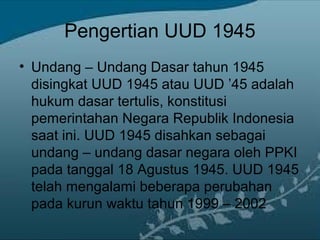 UUD 1945 | PPT
