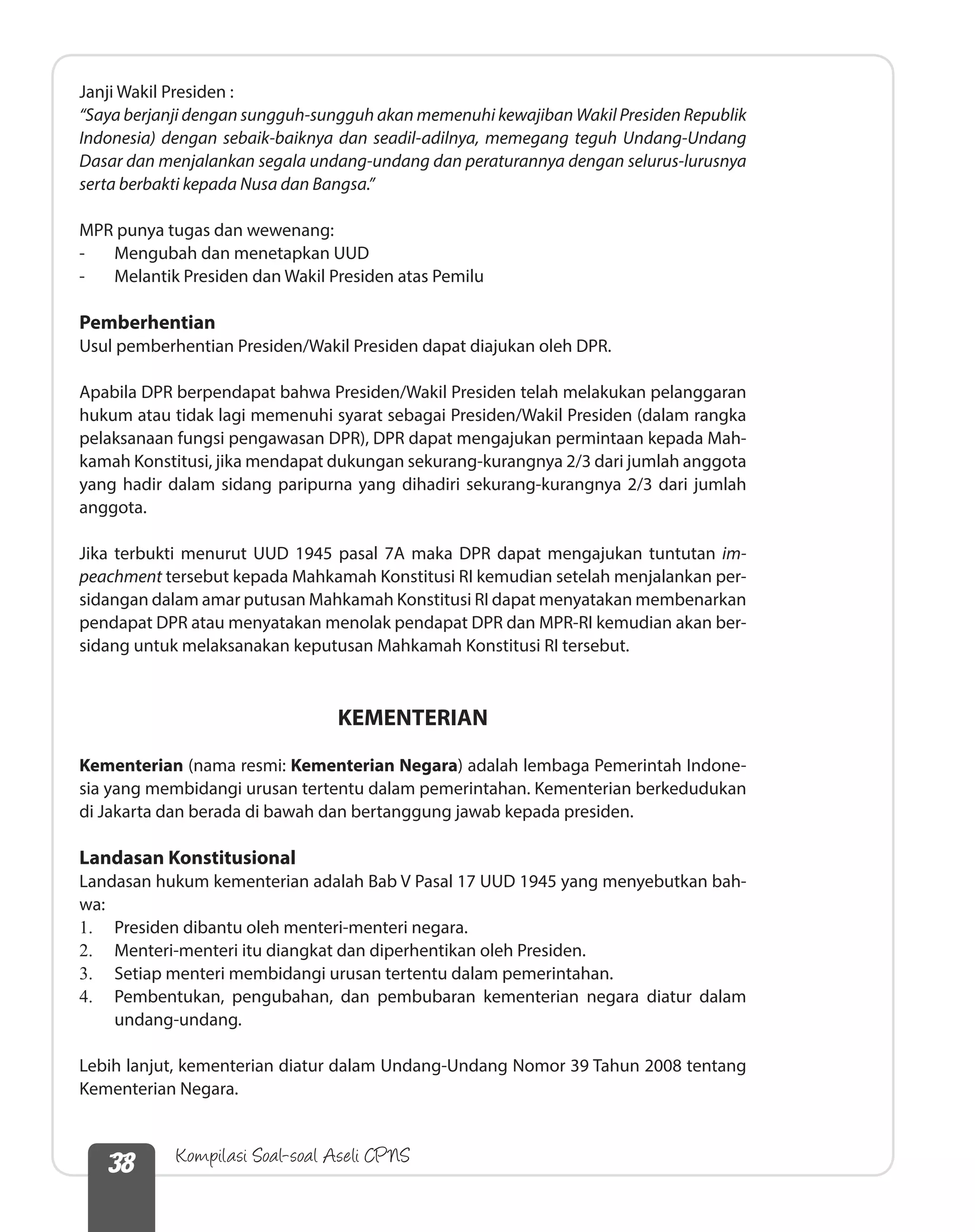 Uud 1945 amandemen | PDF