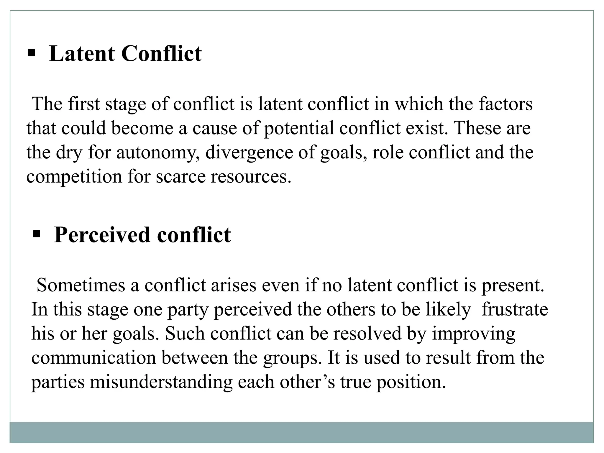 Conflict Management, Conflict process | PPTX
